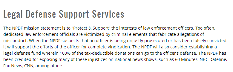 Legal Defense Program – National Police Defense Foundation NPDF1